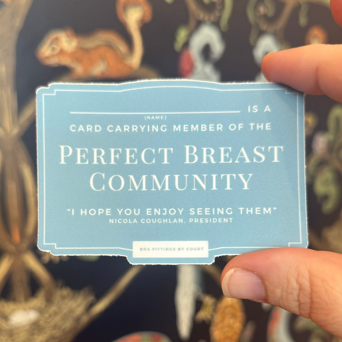 "Perfect Breast Community" Membership Sticker – Bra Fittings by Court